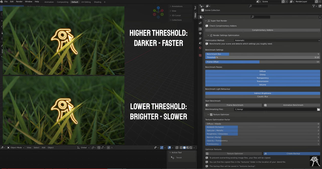 Acelera el Renderizado con Super Fast Render 3 - Plugin Blender - Blenderers